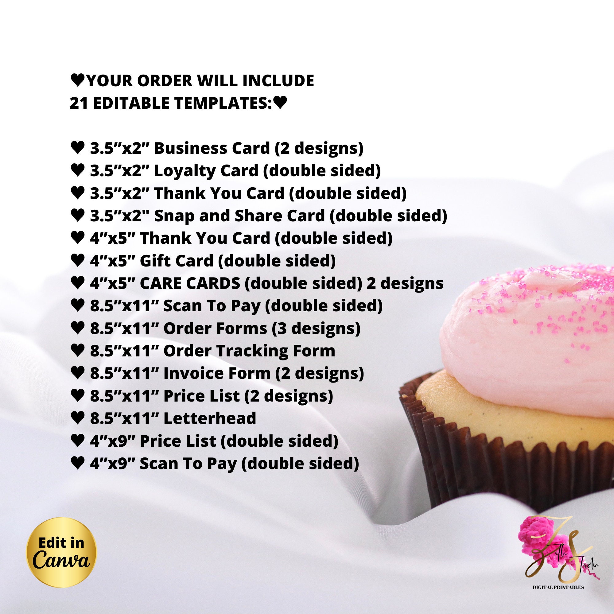 CAKE Business MODERN EDITABLE Branding Kit Business Printable - Etsy