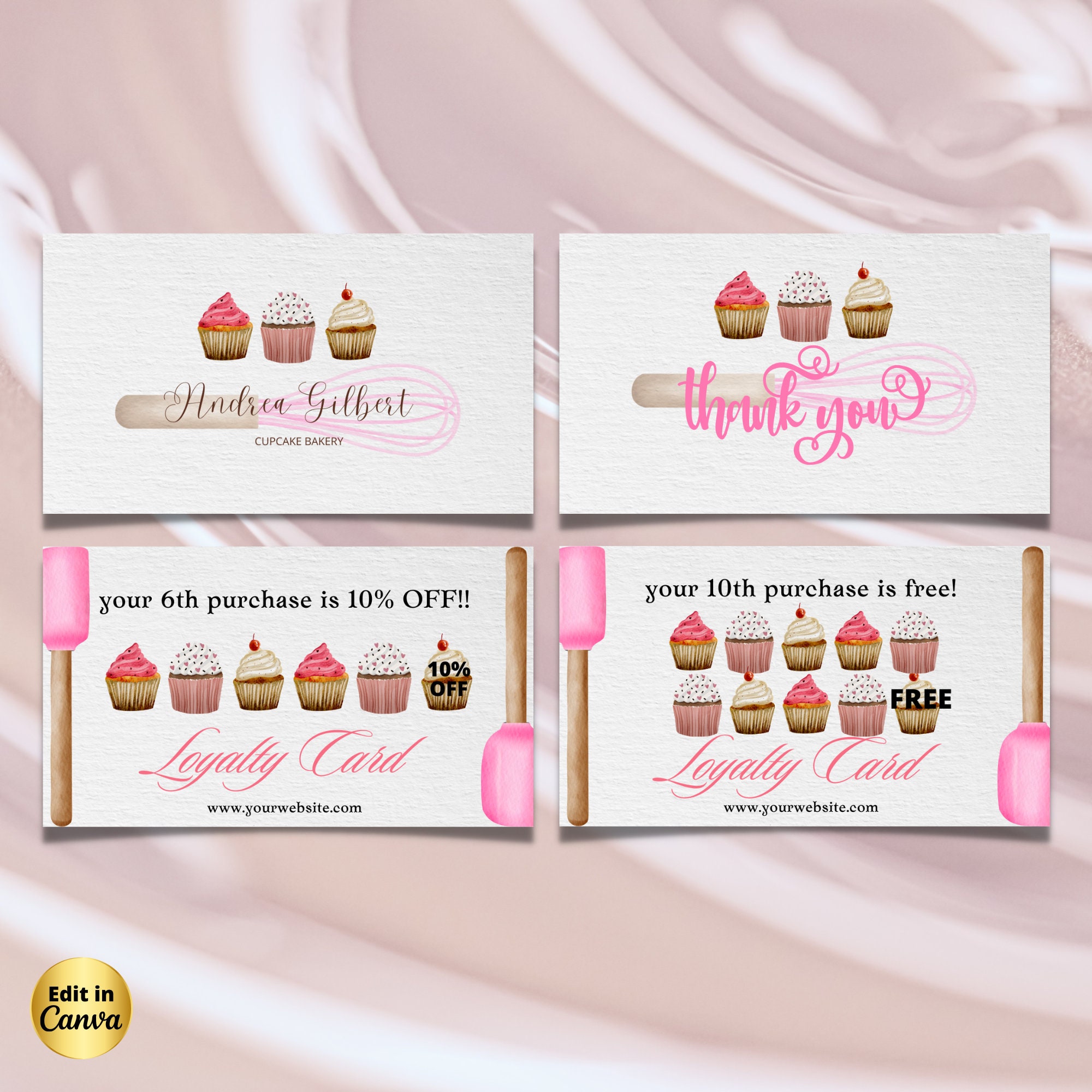 Modern Creative Stylish Bakery, Pastry & Cake Business Card Kit Digital ...