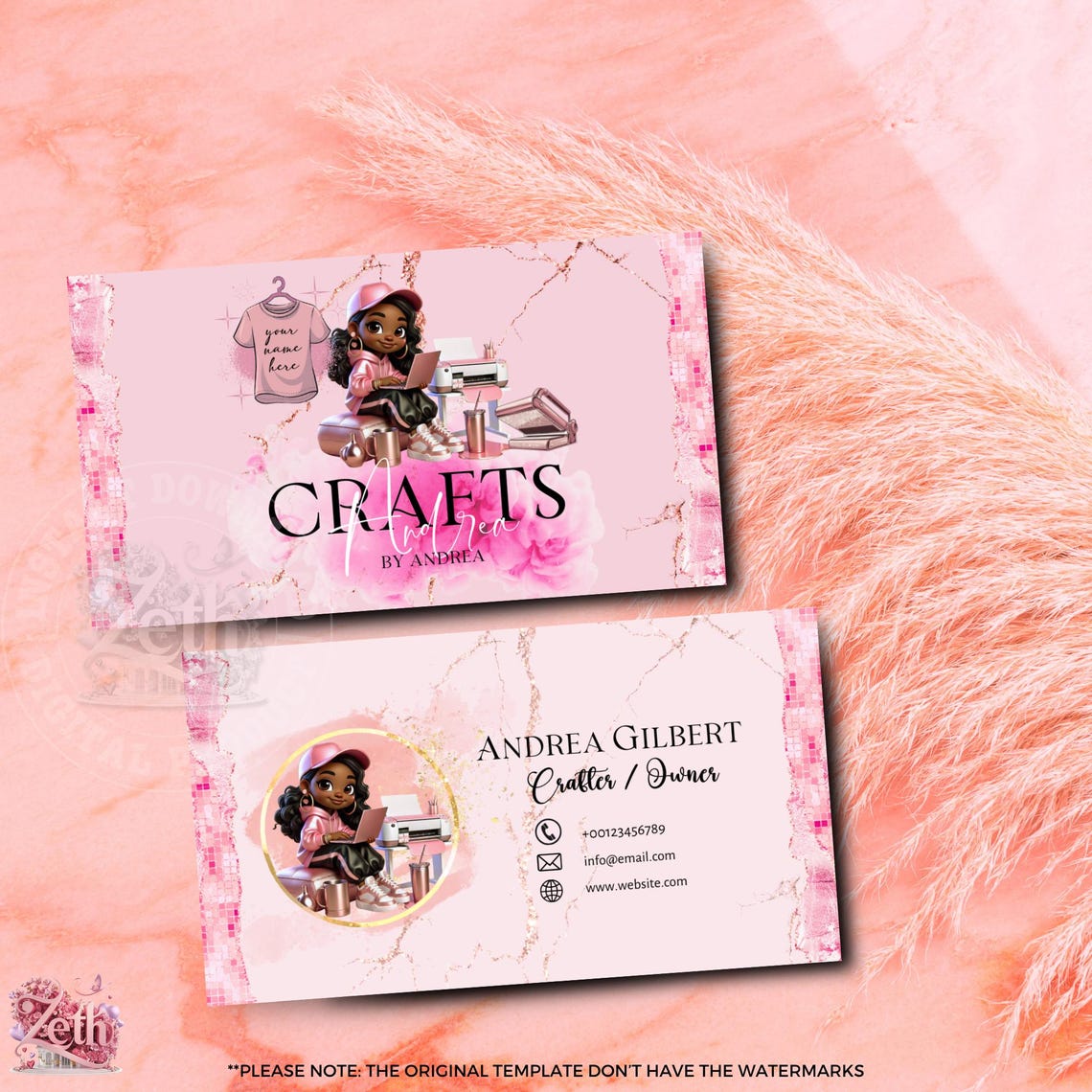 Crafting Business Card Design, Crafter Logo T-shirt Business Card, Heat ...