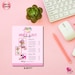 Pink Crochet Editable Price List Template, Pink Craft Printable ...
