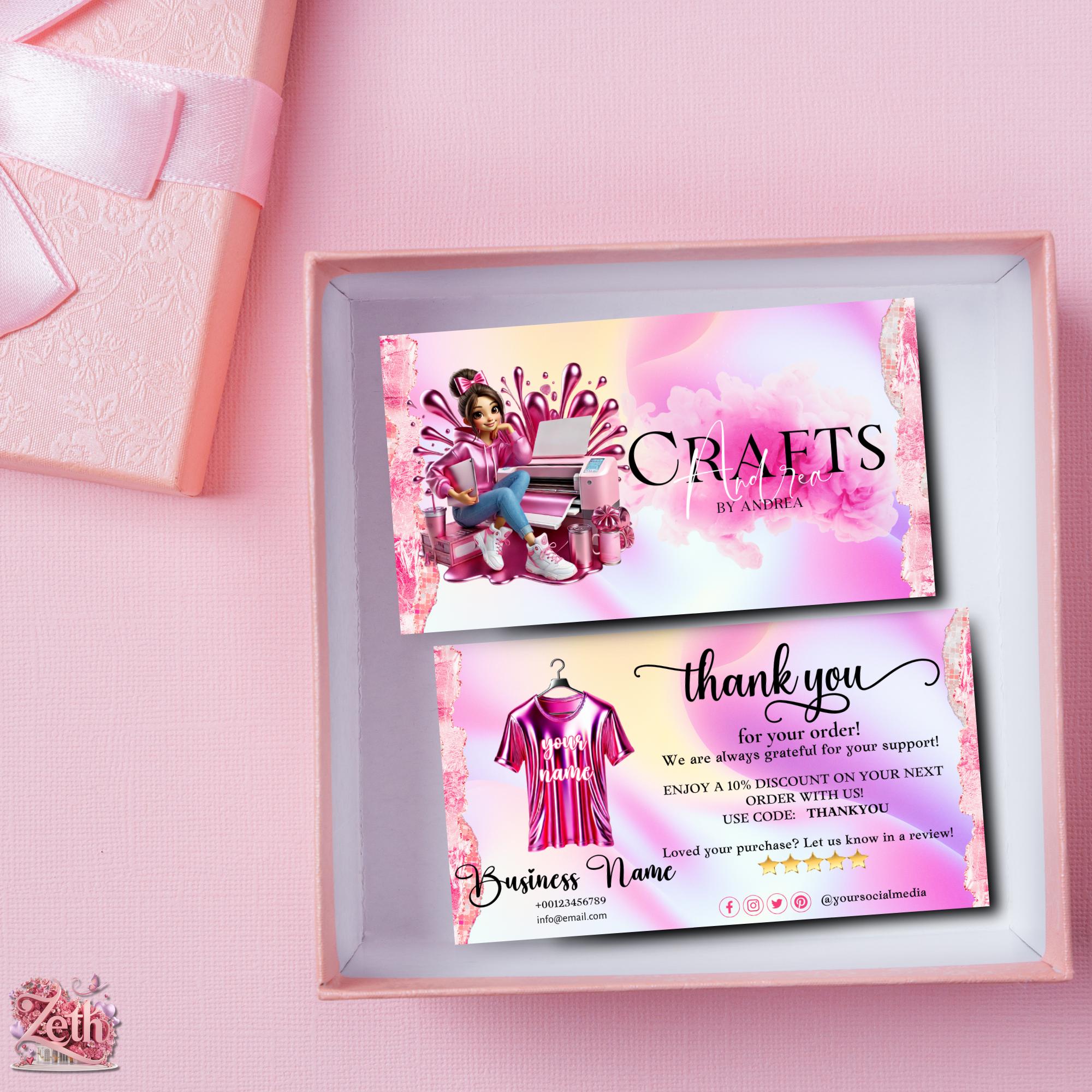 Crafting Business Card Design, Crafter Logo T-shirt Business Card, Heat ...