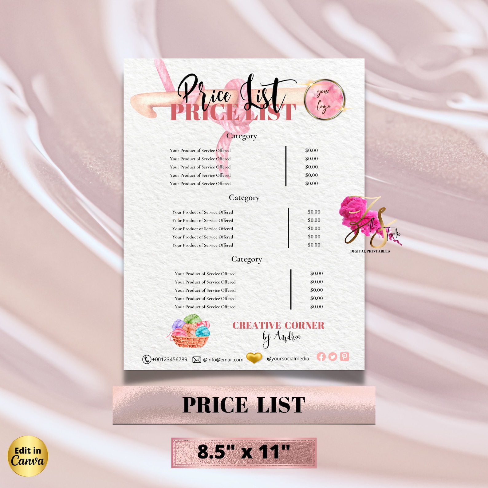 CROCHET EDITABLE Business Form Templates Order Tracker Form, Printable ...