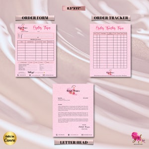 CROCHET EDITABLE Business Form Templates Order Tracker Form, Printable ...
