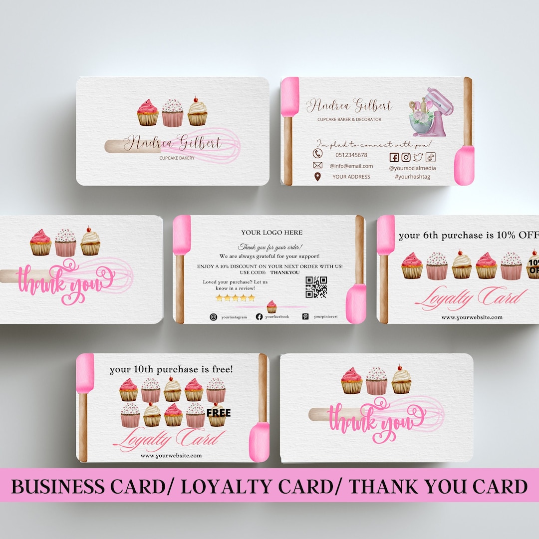 Modern Creative Stylish Bakery, Pastry & Cake Business Card Kit Digital ...