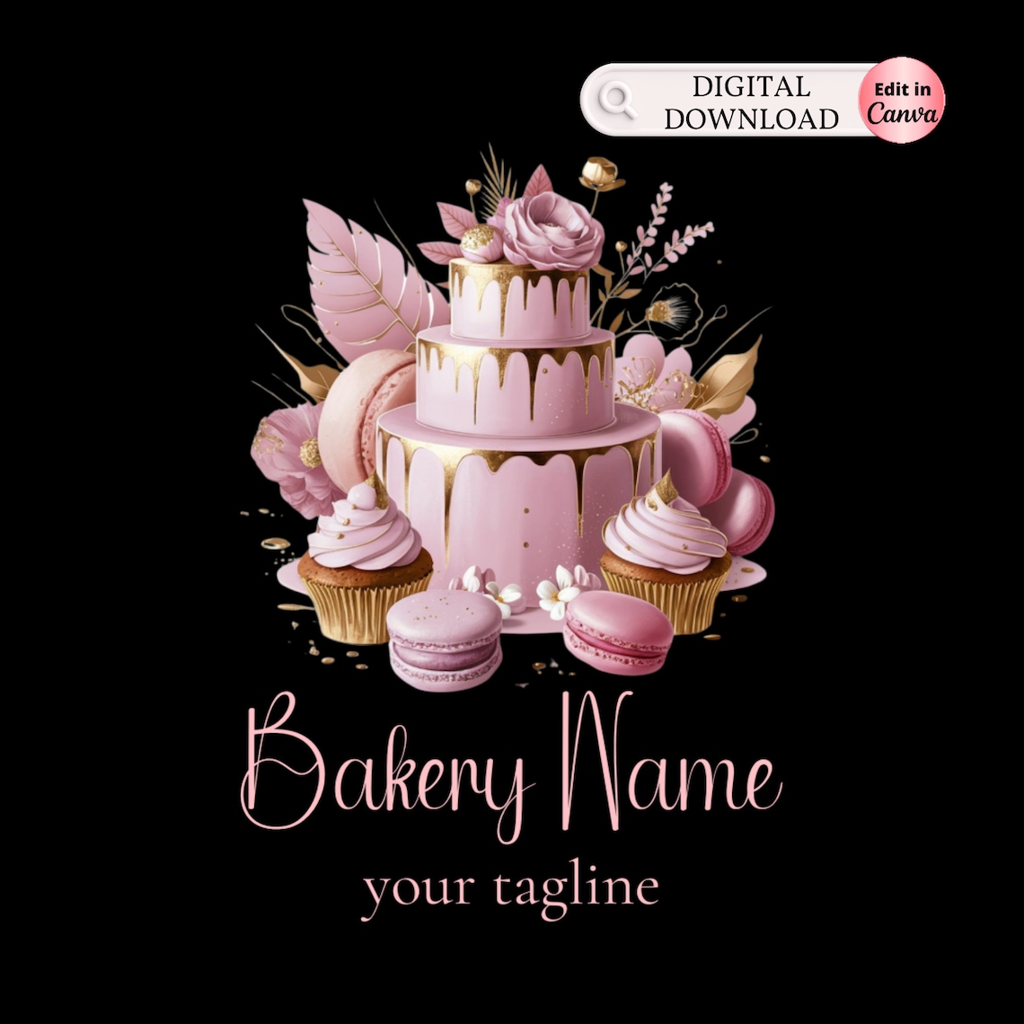 Bakery Logo, Baking Logo, Stylish Custom Pastry Logo, Cake Logo ...