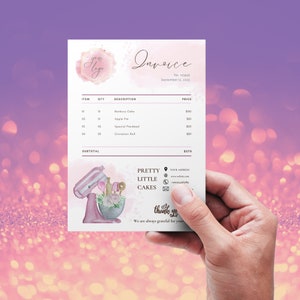Cake Invoice Template Editable, Custom Order Form Printable for Small ...