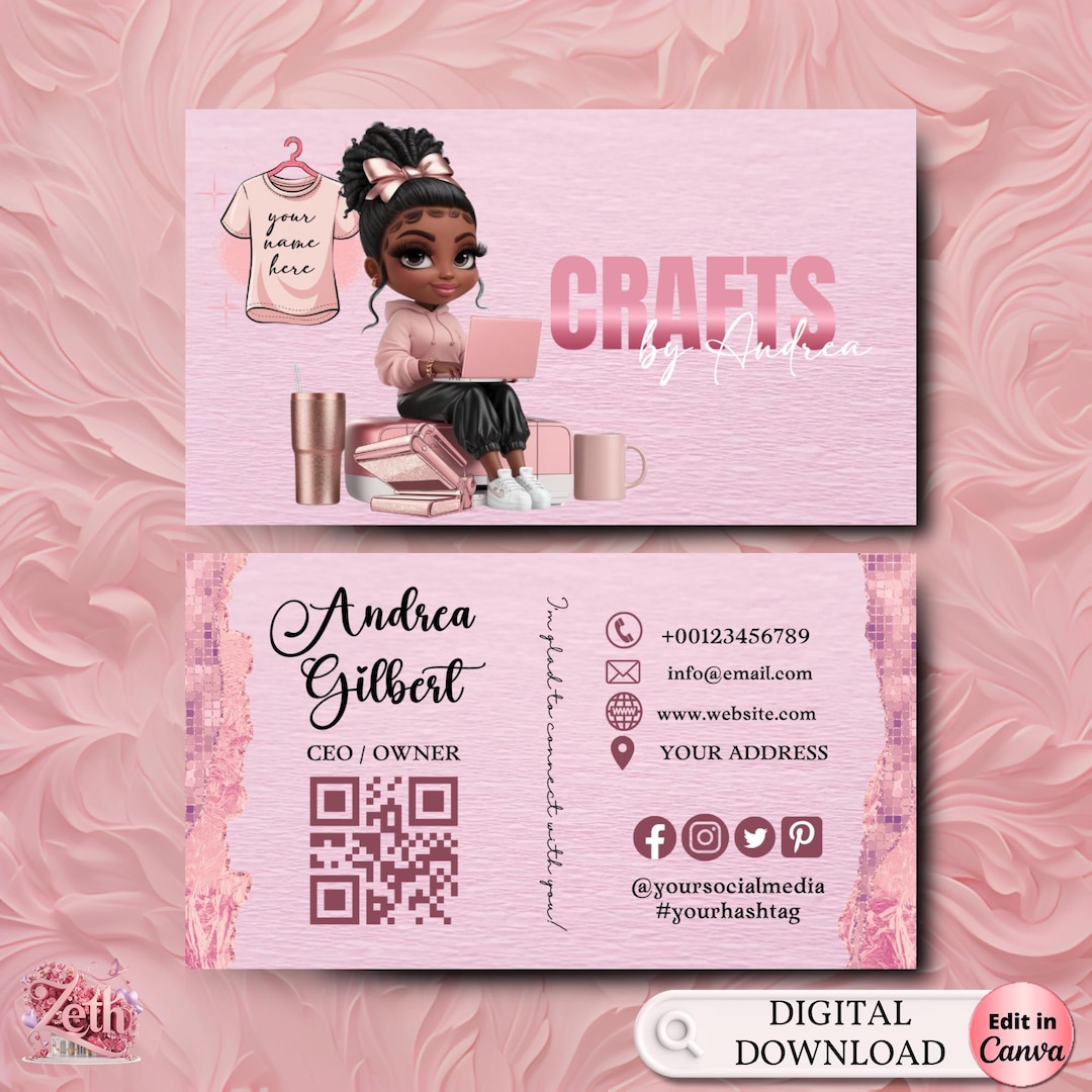 Crafting Business Card Design, Crafter Logo T-shirt Business Card, Heat ...
