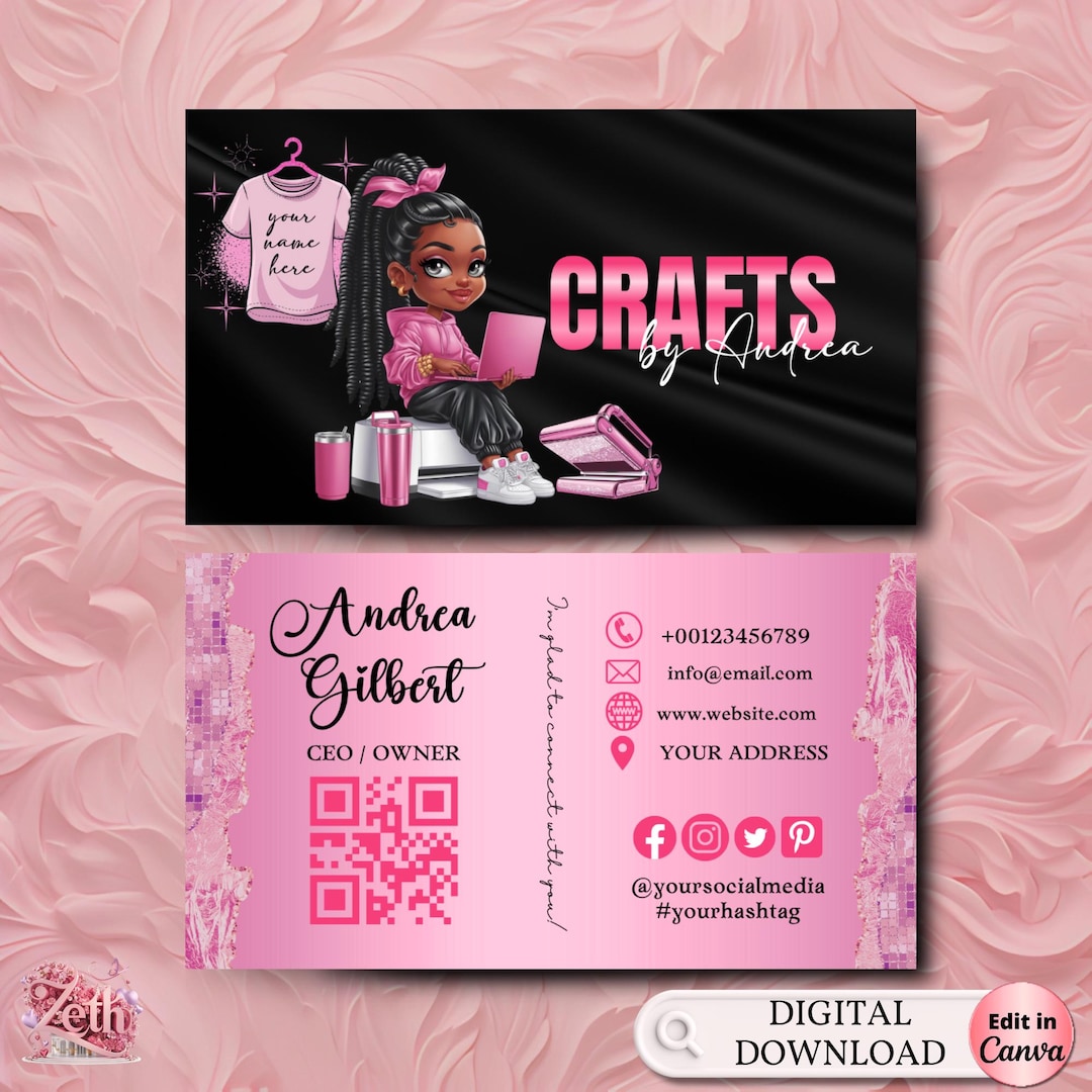 Crafting Business Card Design, Crafter Logo T-shirt Business Card, Heat ...