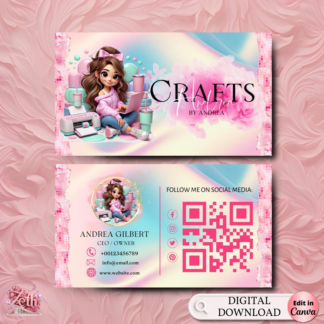 Crafting Business Card Design, Crafter Logo T-shirt Business Card, Heat ...