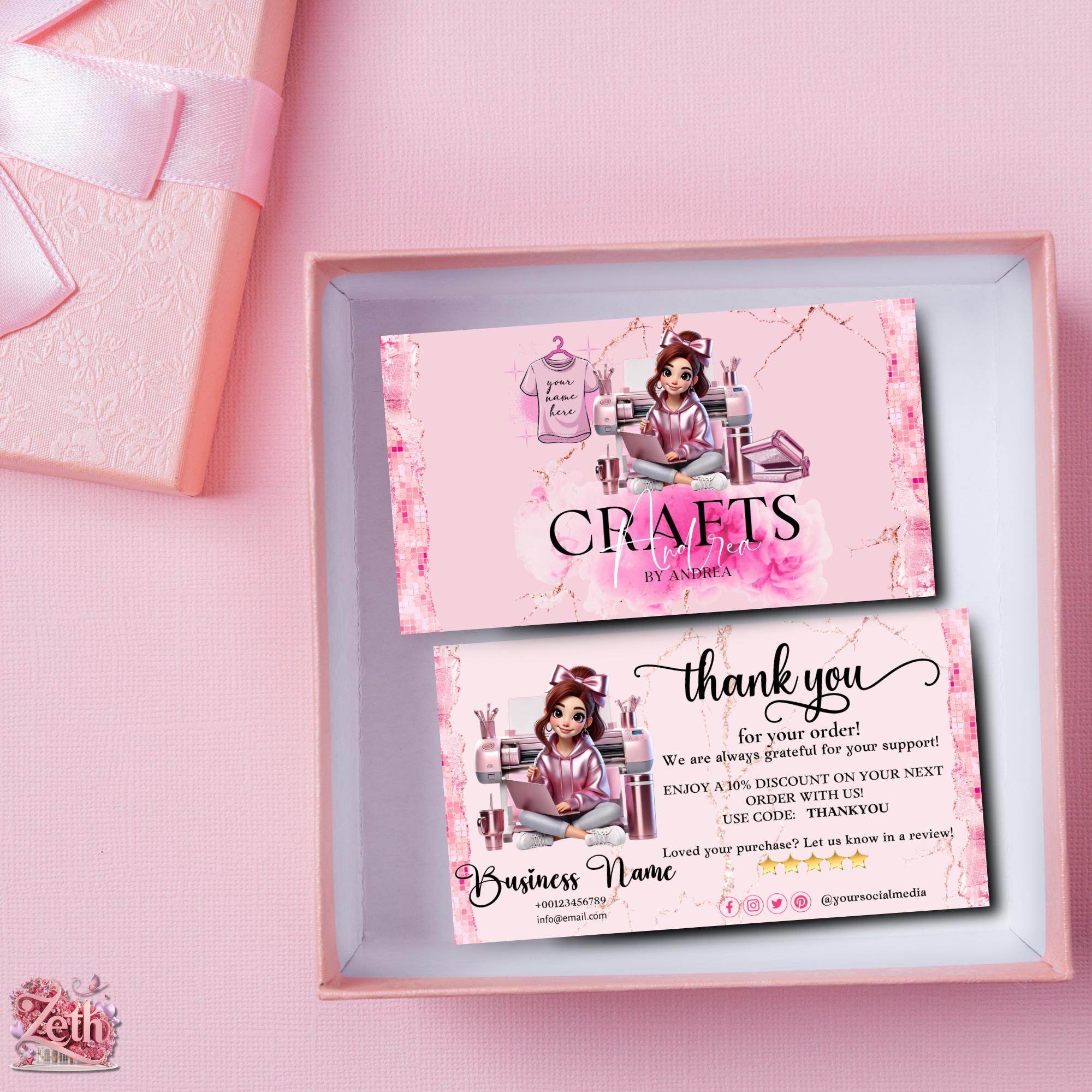 Crafting Business Card Design, Crafter Logo T-shirt Business Card, Heat ...