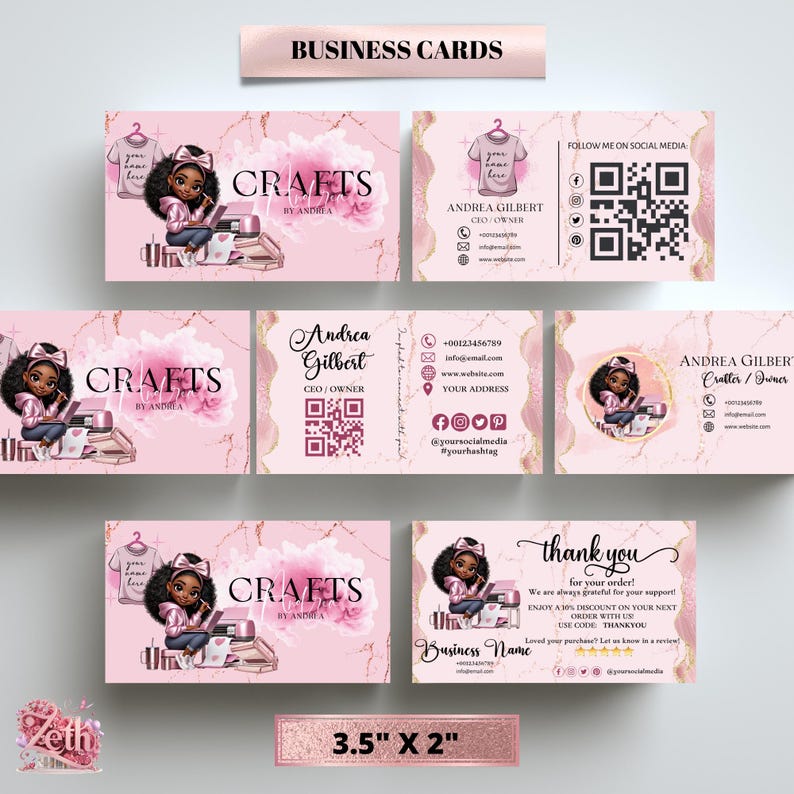 Crafting Business Card Design, Crafter Logo T-shirt Business Card, Heat ...