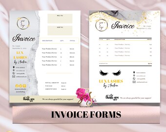Spa Invoice Template - Etsy