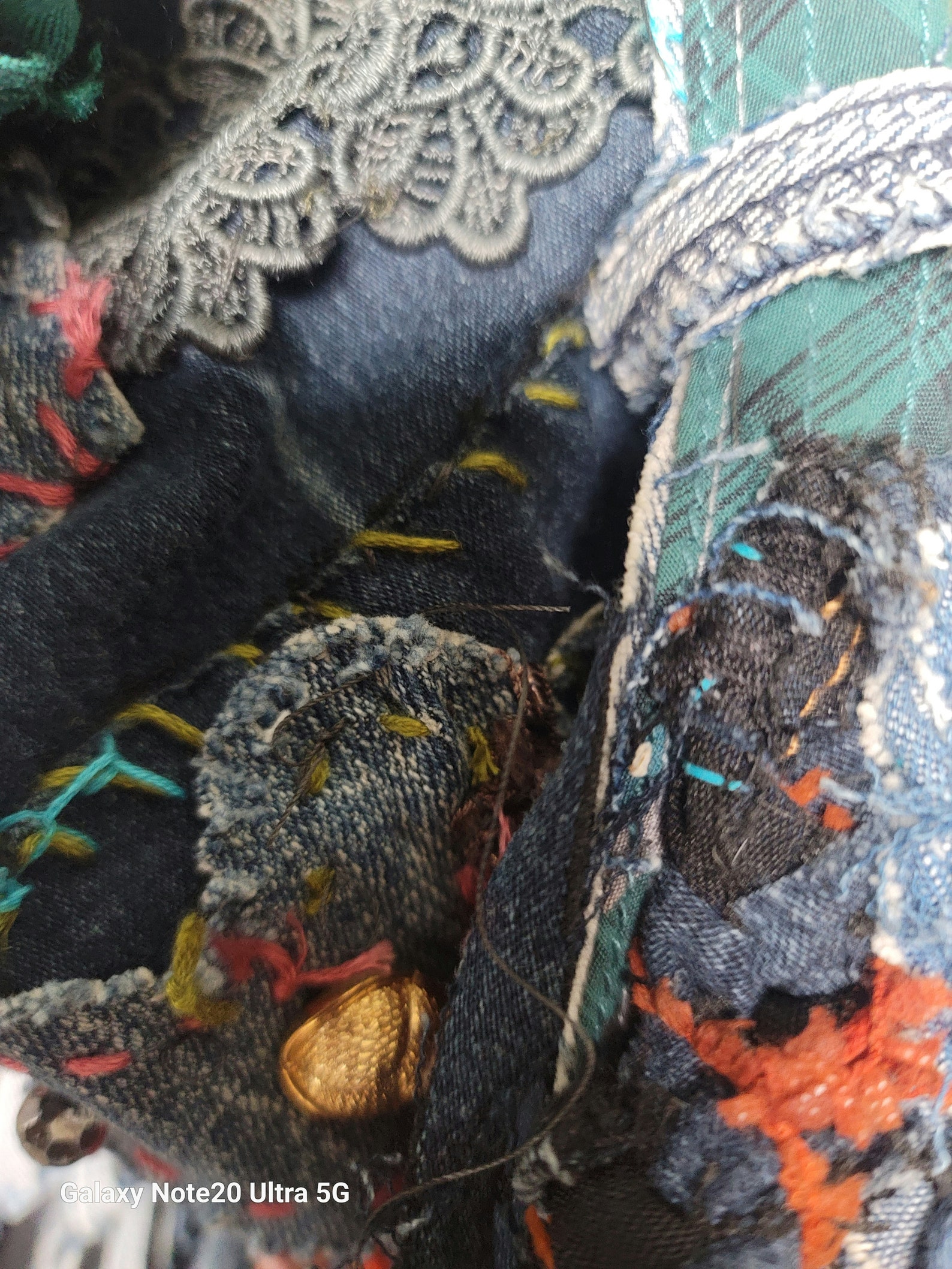 Hippie Styled Cross Body Bluejean Purse Lightly Scented With Sandalwood ...
