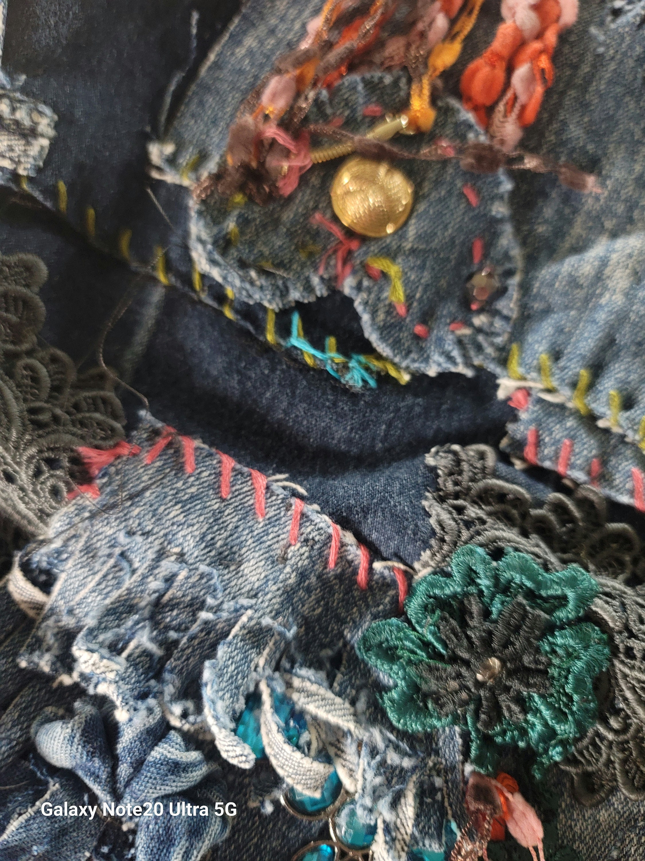 Hippie Styled Cross Body Bluejean Purse Lightly Scented With Sandalwood ...