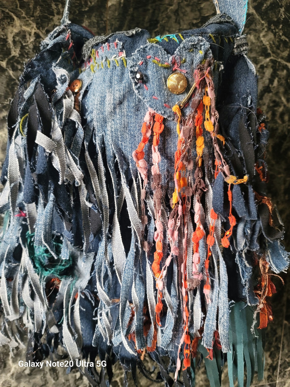 Hippie Styled Cross Body Bluejean Purse Lightly Scented With Sandalwood ...