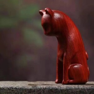 Adorable Handmade Wooden Cat and Mouse Set - Perfect for Cat Lovers and ...