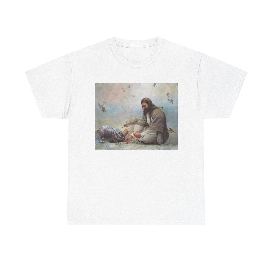 Jesus With Moo Deng Shirt - Etsy