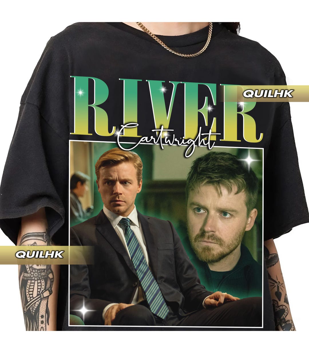 Jack Lowden as River Cartwright Slow Horses Retro Vintage Rap Tee Shirt ...