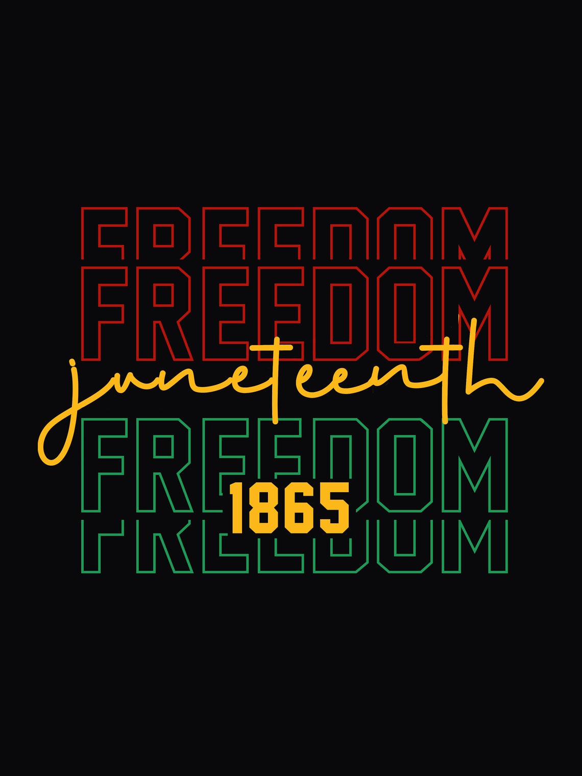 Freedom Juneteenth 1865 PNG SVG, Juneteenth Breaking Every Chain Black ...