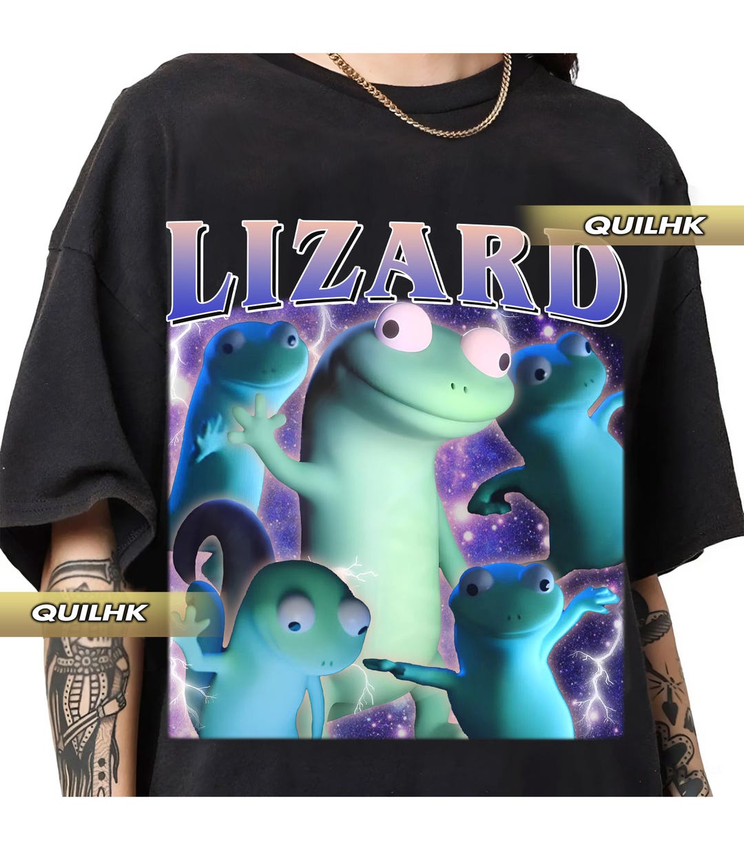 Lizard Funny Meme Retro 90s Style Vintage Rap Tee Shirt - Etsy