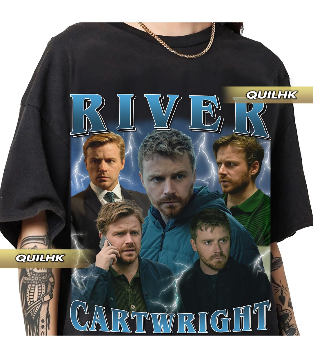 Jack Lowden as River Cartwright Slow Horses Retro 90s Style Vintage Rap ...