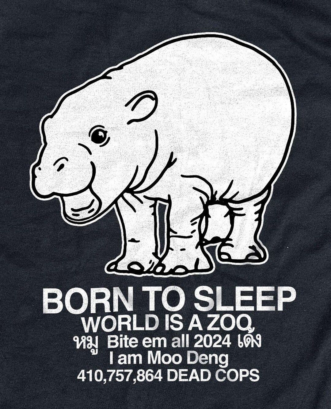 Moo Deng: Born to Sleep Shirt - Etsy
