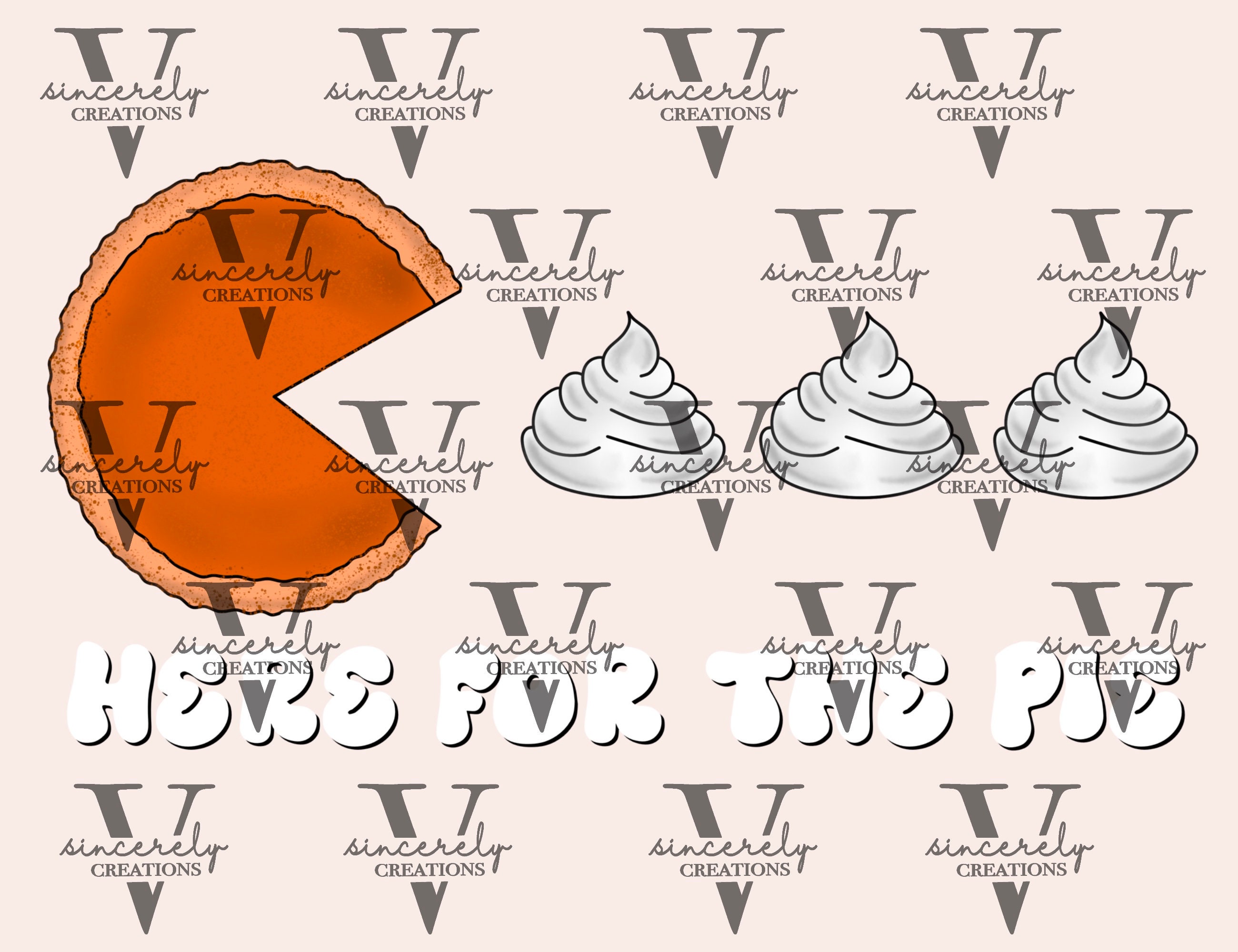 Pumpkin Pie Pac-man “here for the Pie” Shirt PNG Thanksgivings & Fall ...