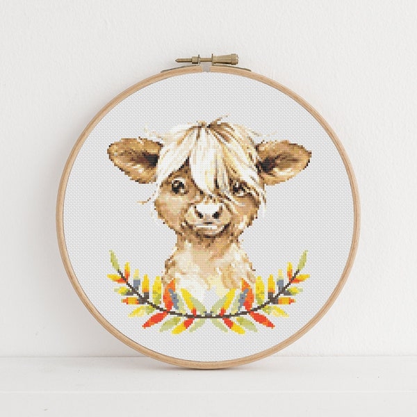 Highland Cow Cross Stitch Patterns - Etsy