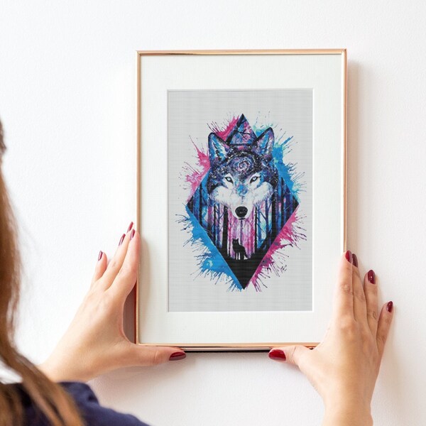 Wolf Cross Stitch - Etsy