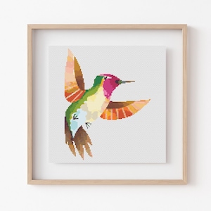 Hummingbird Cross Stitch Pattern, Instant Download PDF, Nursery Wall ...