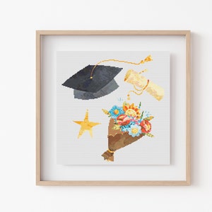 Graduation Cross Stitch Pattern, Instant Download PDF, Counted Cross ...