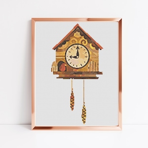 Clock Cross Stitch Pattern, Instant Download PDF, Nursery Room Decor ...