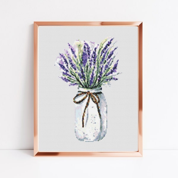 Cross Stitch Pattern Lavender - Etsy