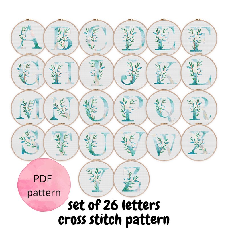 Letter Cross Stitch Pattern - Etsy