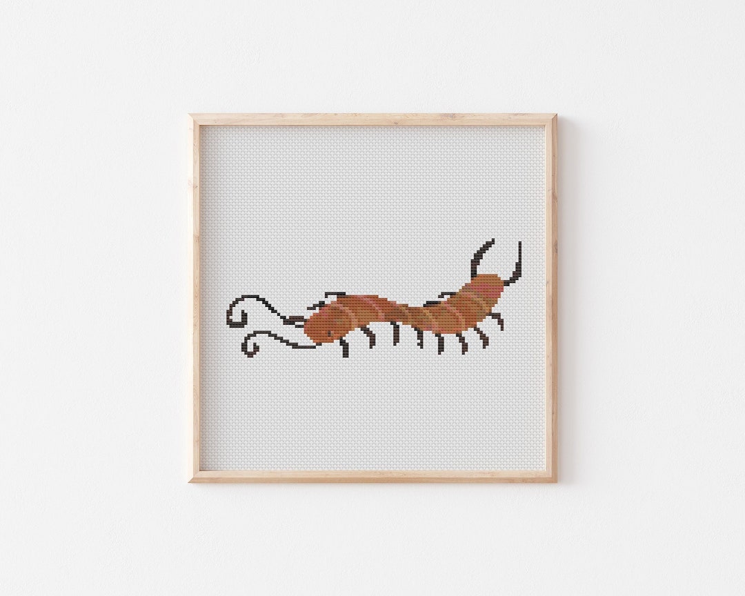 Centipede Cross Stitch Pattern, Instant Download PDF, Nursery Wall ...
