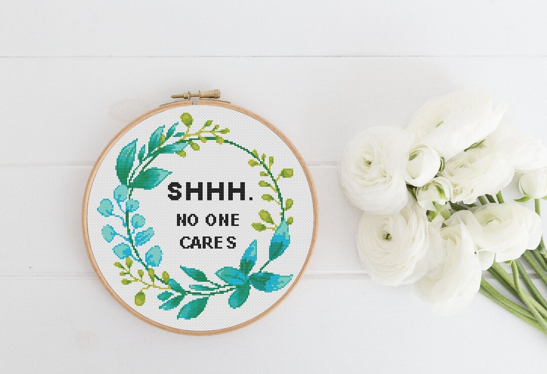 SHHH Cross Stitch Pattern #907, Cross Stitch PDF, Modern Stitch Design ...