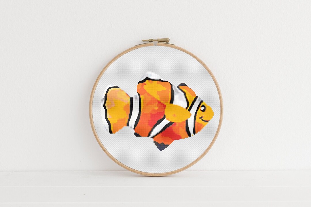 Clown Fish Cross Stitch Pattern, Instant Download PDF, Counted Cross ...