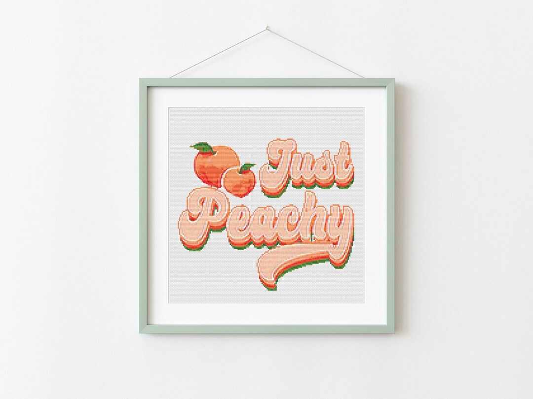 Just Peachy Cross Stitch Pattern #305, Cross Stitch PDF, Modern Stitch ...