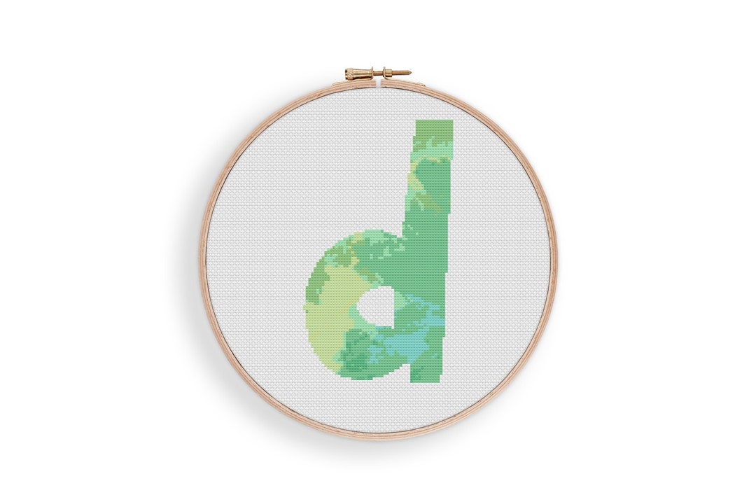 Letter D Cross Stitch, Instant Download Pattern PDF, Modern Stitch ...