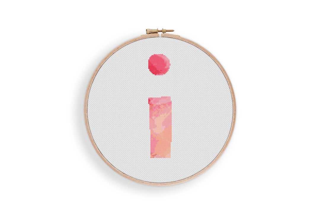 Letter I Cross Stitch, Instant Download Pattern PDF, Modern Stitch ...