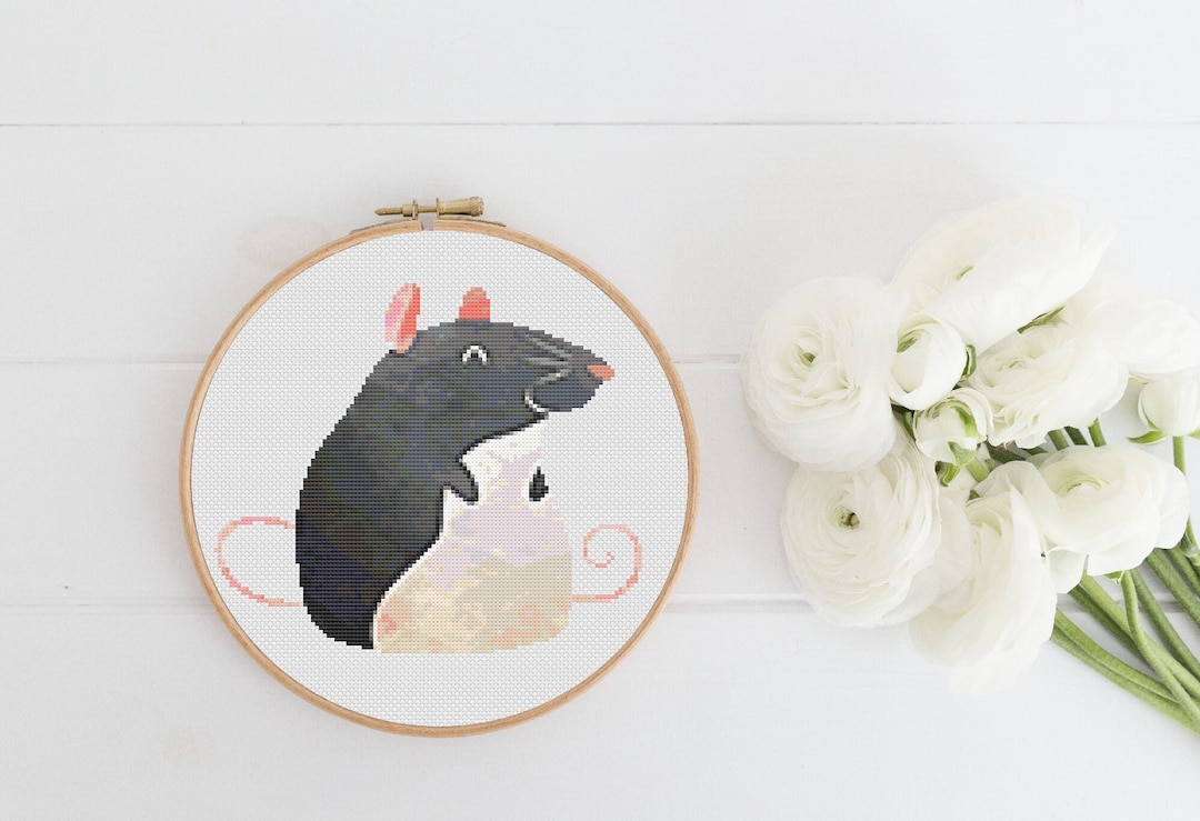 Rat Cross Stitch Pattern, Instant Download PDF, Counted Cross Stitch ...