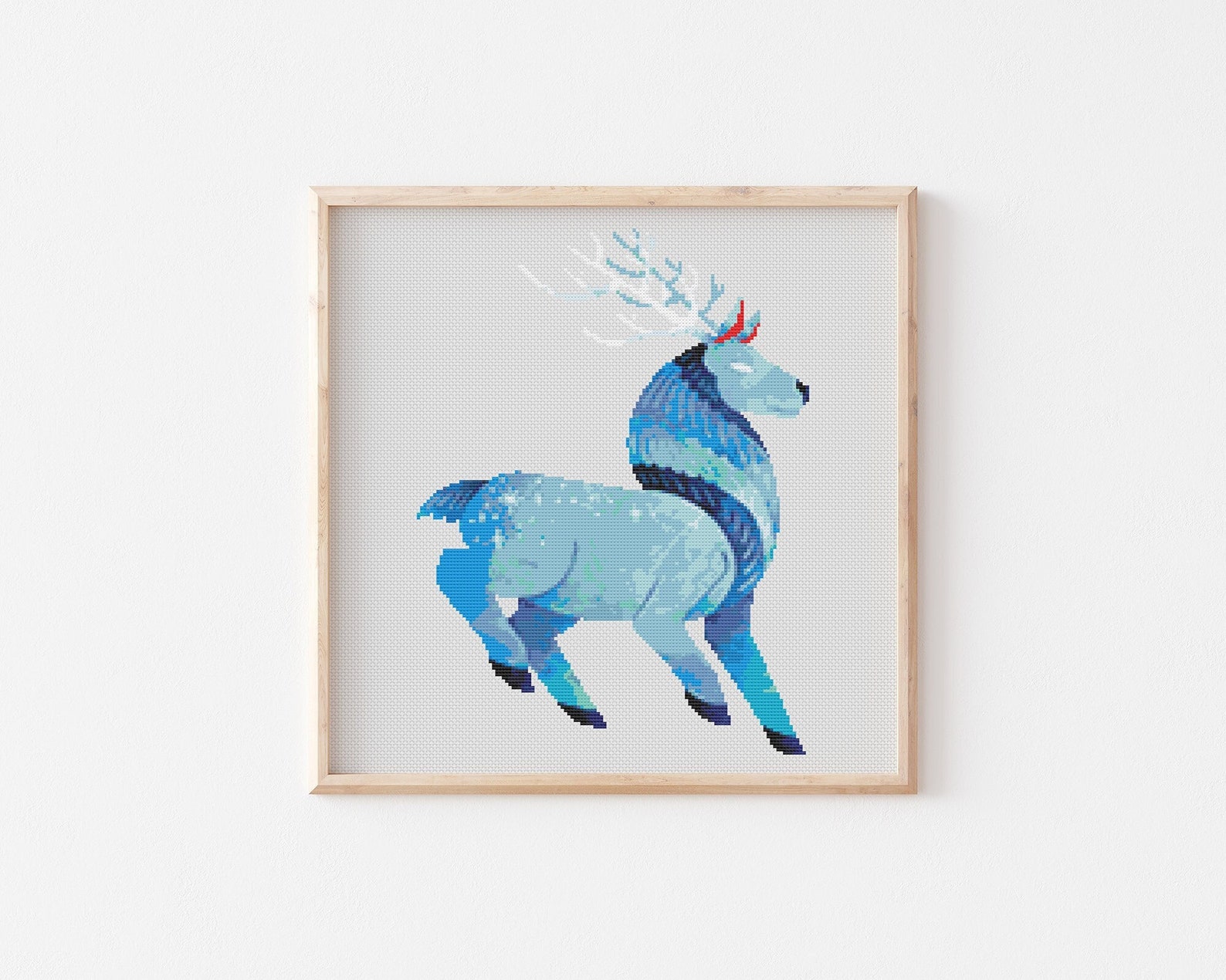 Winter Stag Cross Stitch Pattern #1424, PDF Pattern, Easy Stitch ...