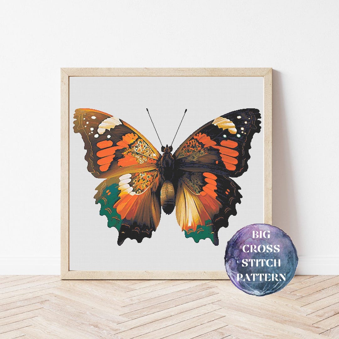 Butterfly Full Coverage Cross Stitch Pattern, Instant Download PDF ...