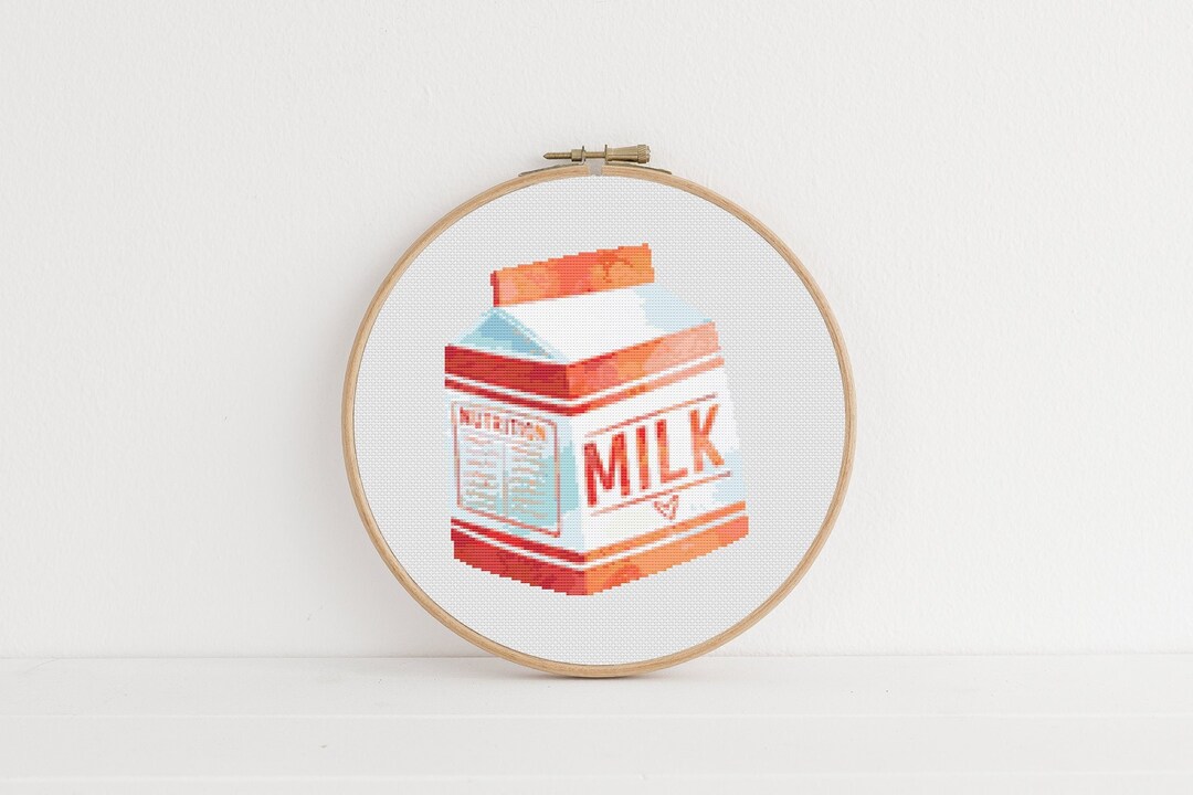 Coffee Milk Cross Stitch Pattern, Instant Download PDF, Nursery Room ...