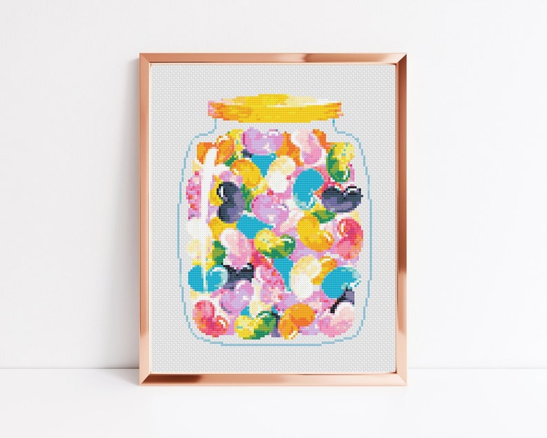 Jelly Beans Cross Stitch Pattern Instant Download PDF - Etsy