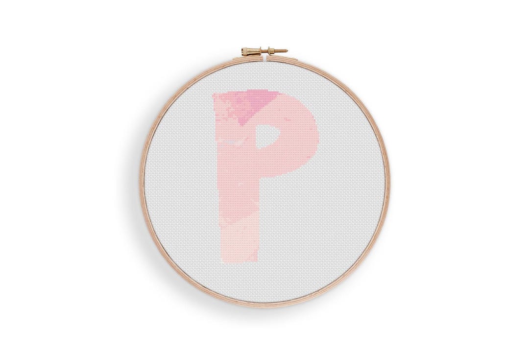Letter P Cross Stitch, Instant Download Pattern PDF, Modern Stitch ...