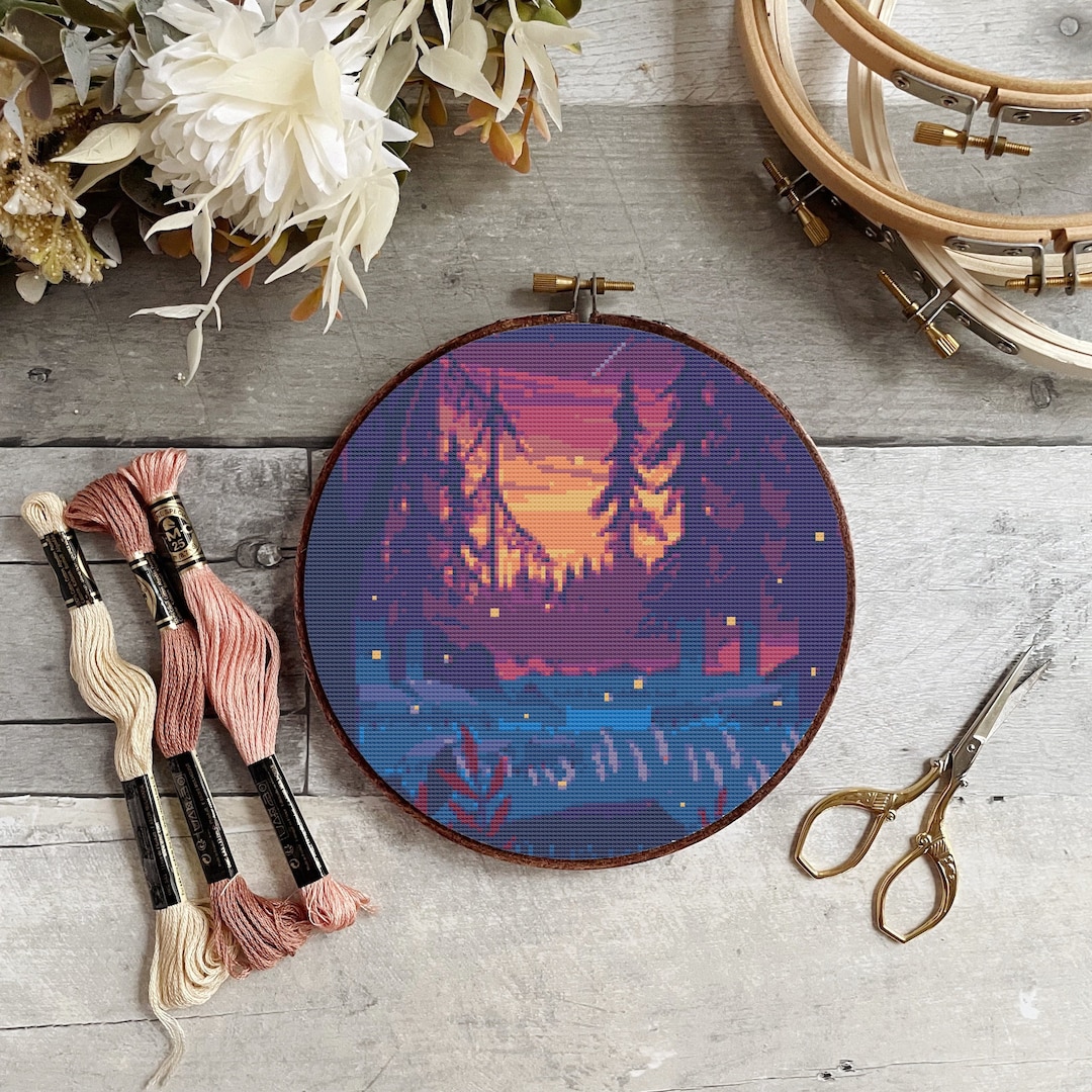 Forest Cross Stitch, PDF Cross Stitch Pattern, Instant Download Pattern ...