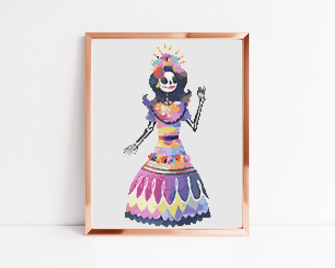 Lady Muertos Cross Stitch, Instant Download PDF Pattern, Counted Cross ...