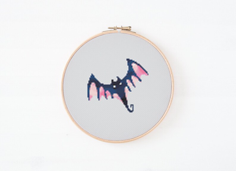 Mini Bat Cross Stitch, Instant Download PDF Pattern, Counted Cross ...