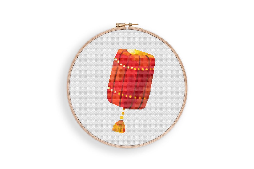 Chinese Lantern Cross Stitch, Instant Download PDF, New Year Pattern ...
